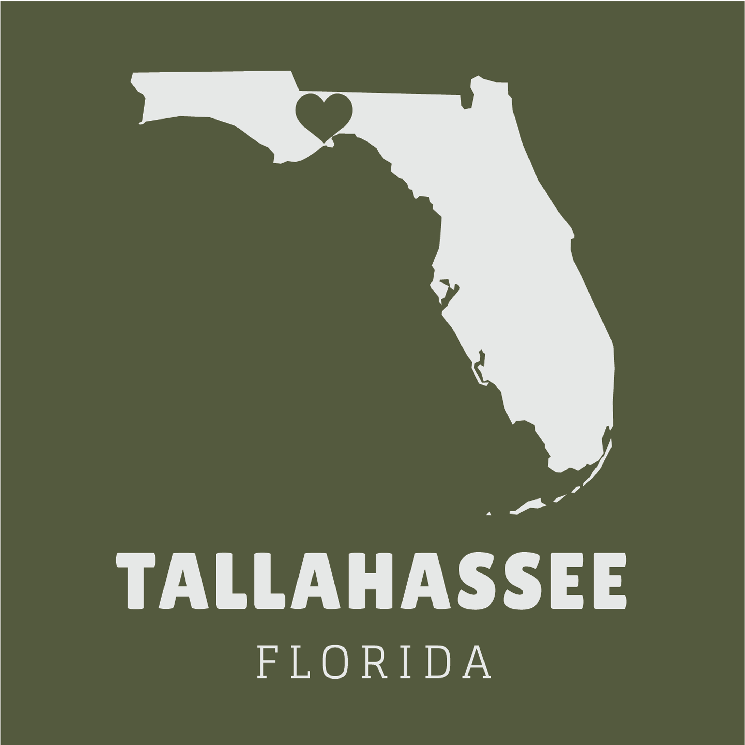 State Vector with Heart Florida – Home & Ink