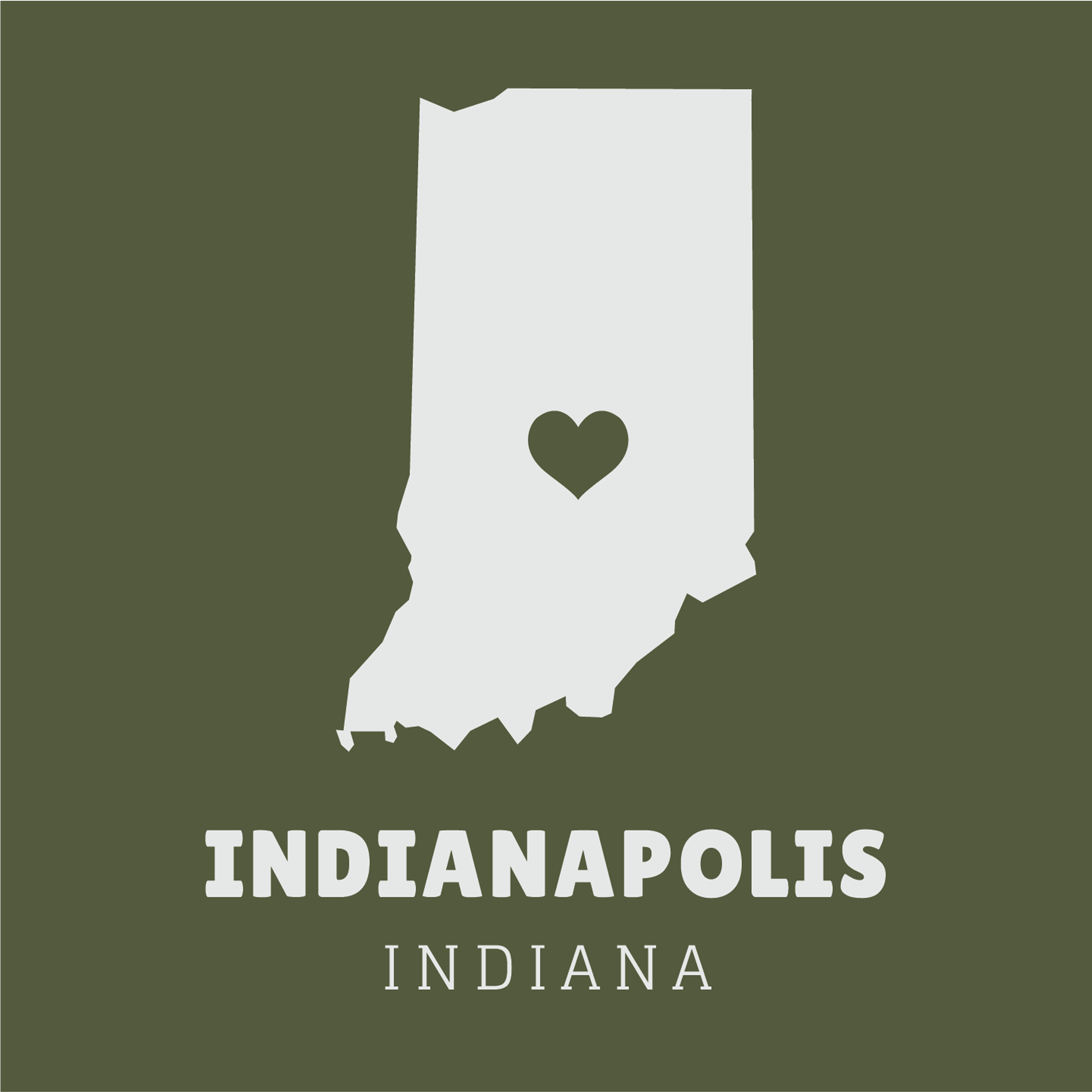 State Vector with Heart Indiana – Home & Ink