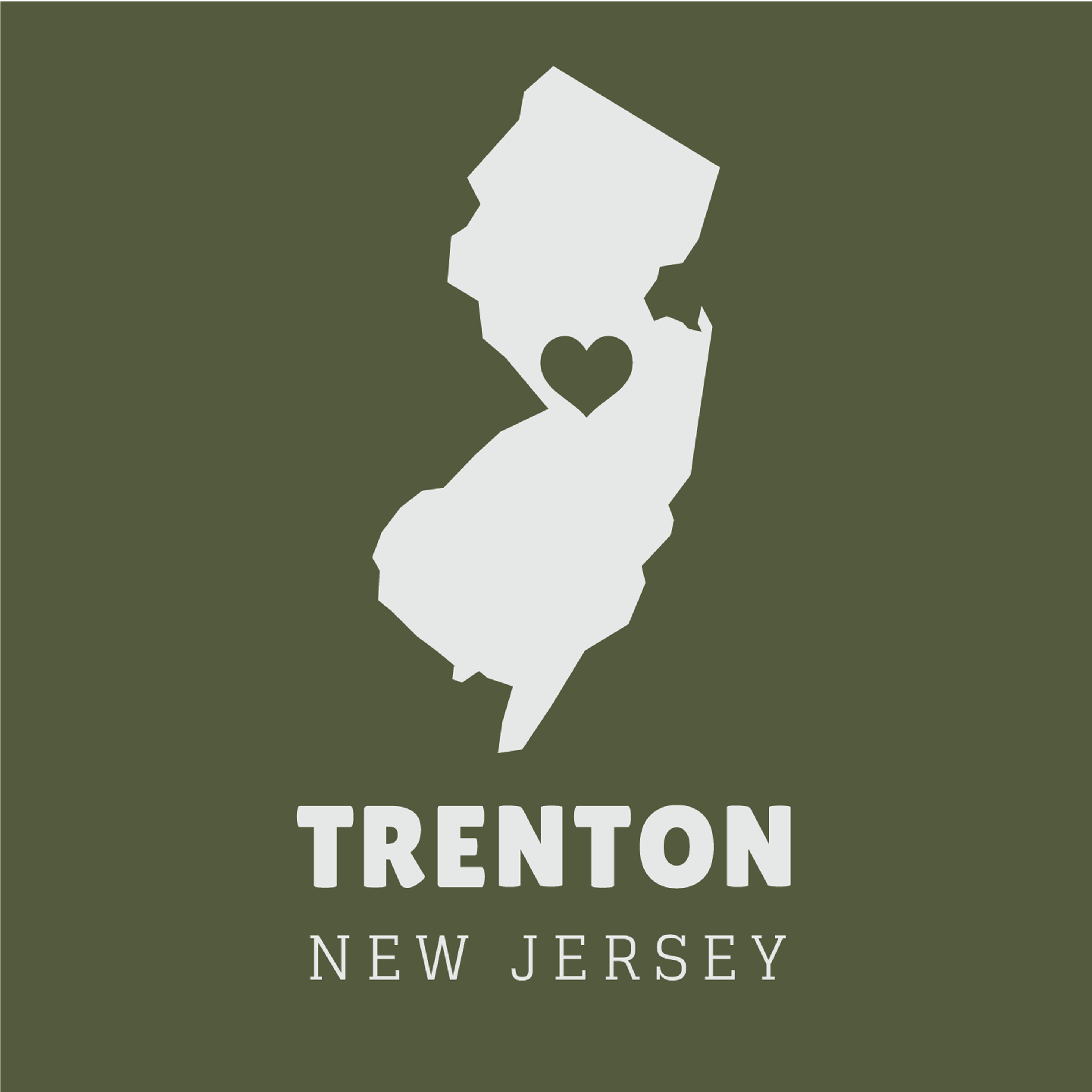State Vector with Heart New Jersey – Home & Ink