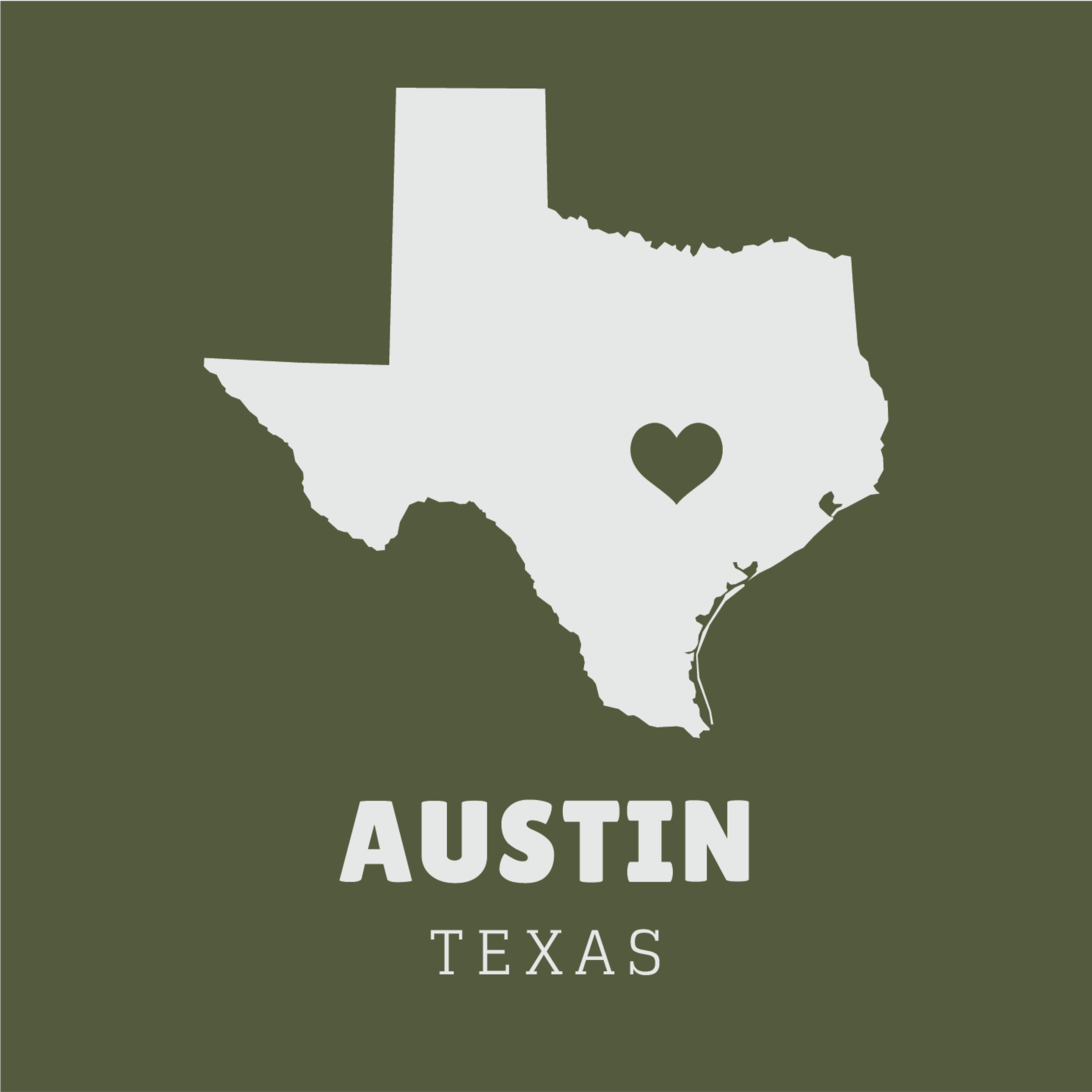 State Vector with Heart Texas – Home & Ink