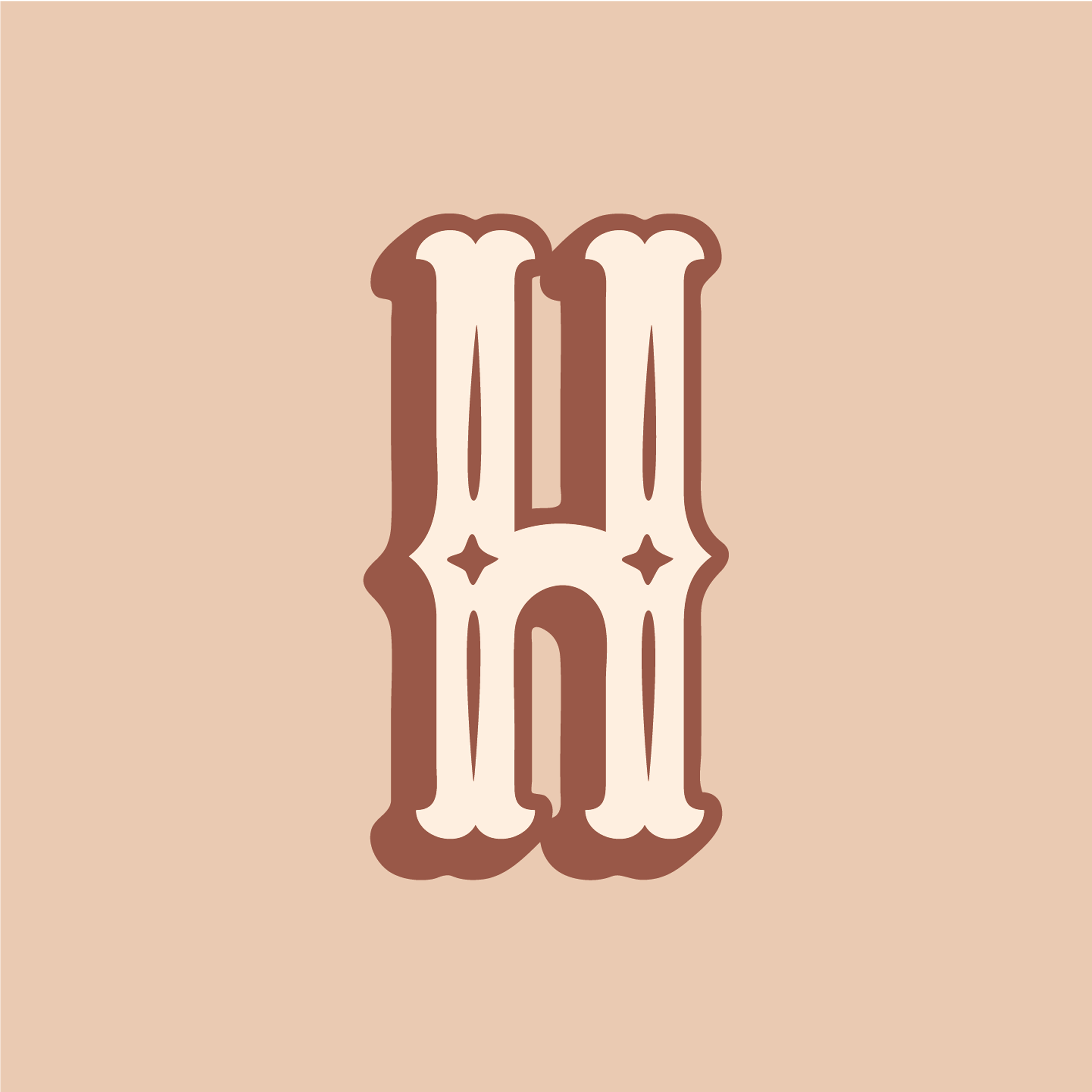 Western Style Letter H – Home & Ink